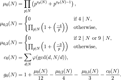 Dimension Formulas — Modular Forms, A Computational Approach v0.1 documentation
